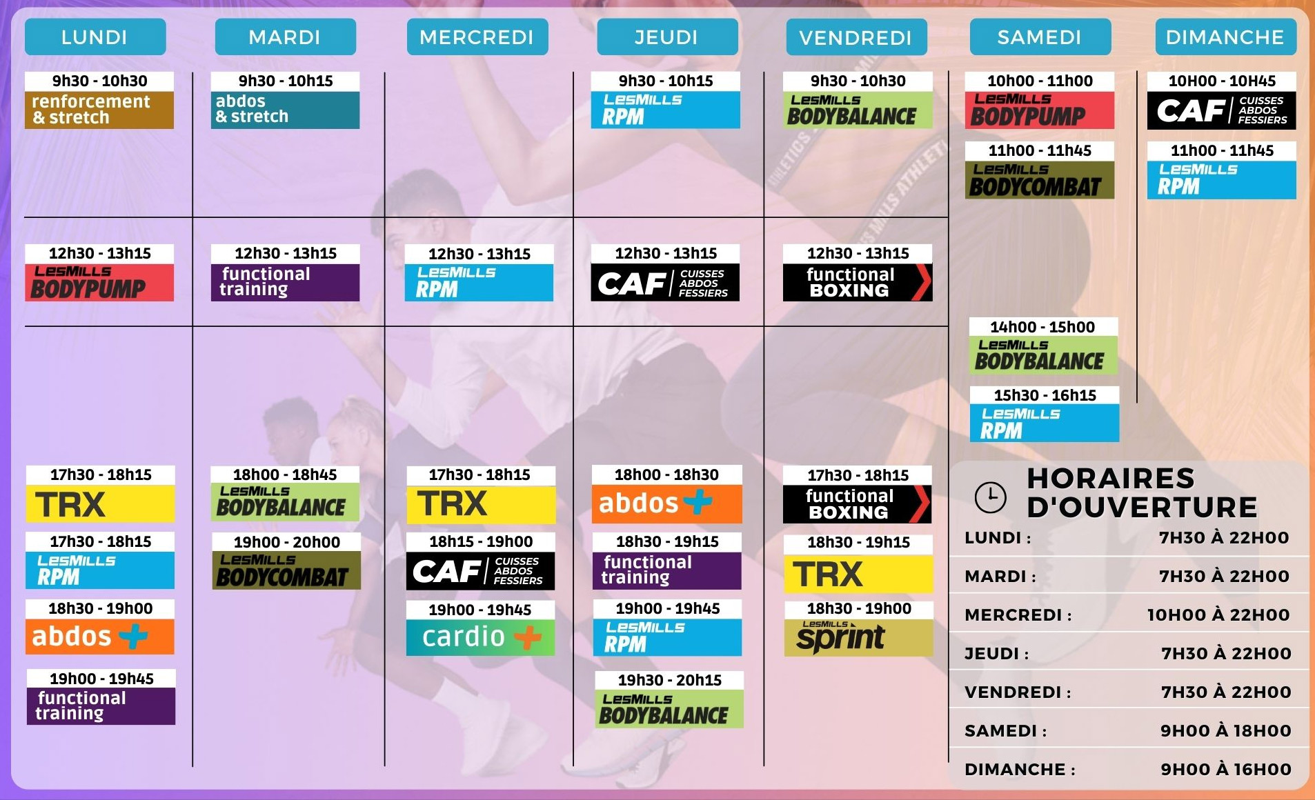 Le Planning - Physic Plus